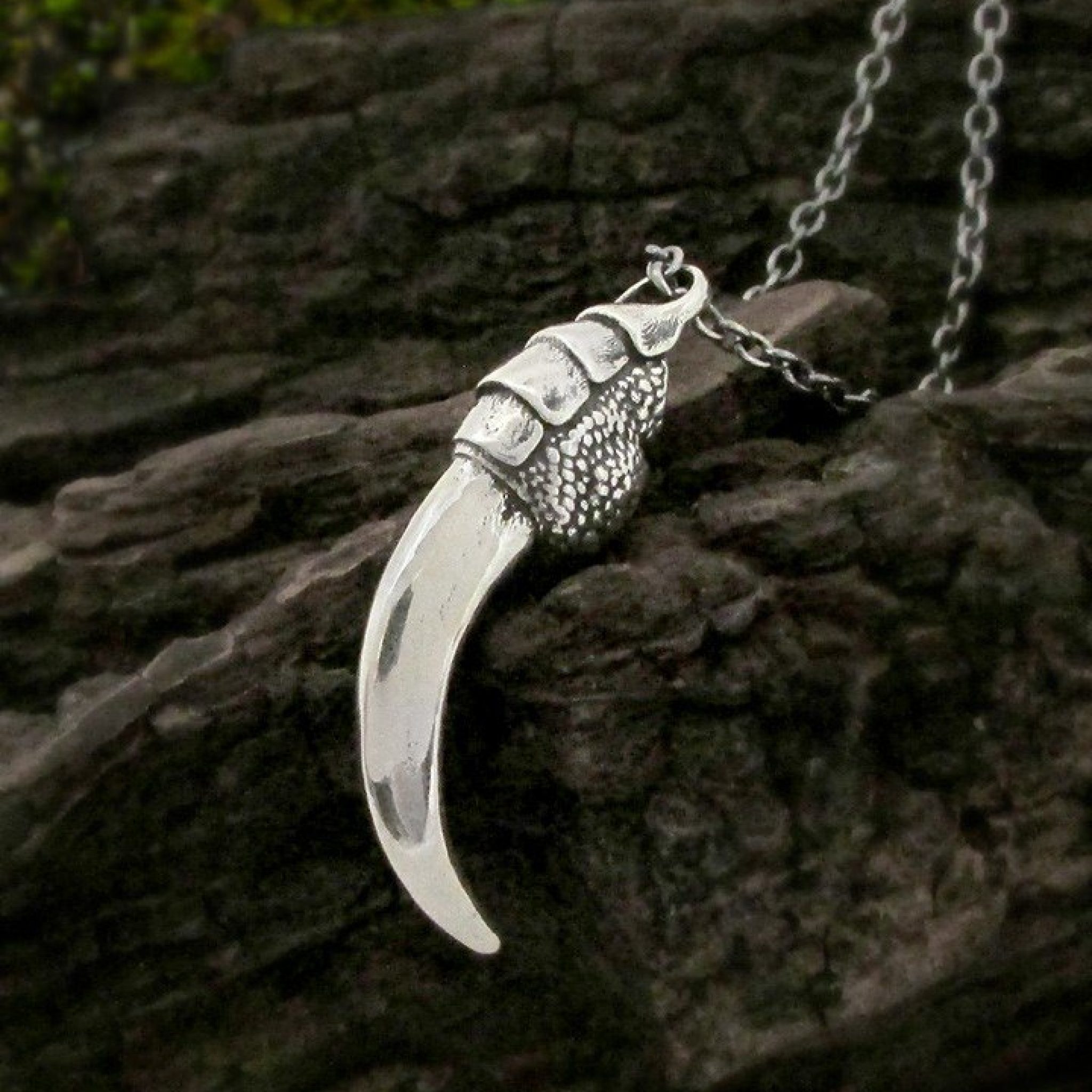 Small Raven Claw Talisman | Dragon Claw Necklace by RavynEdge