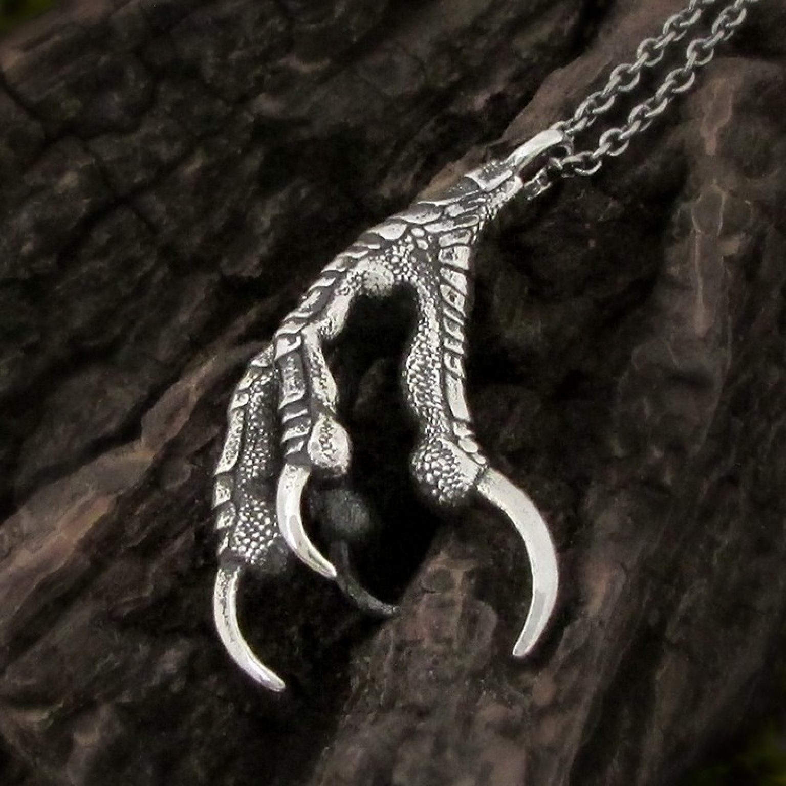 Small Raven Claw Talisman | Dragon Claw Necklace by RavynEdge