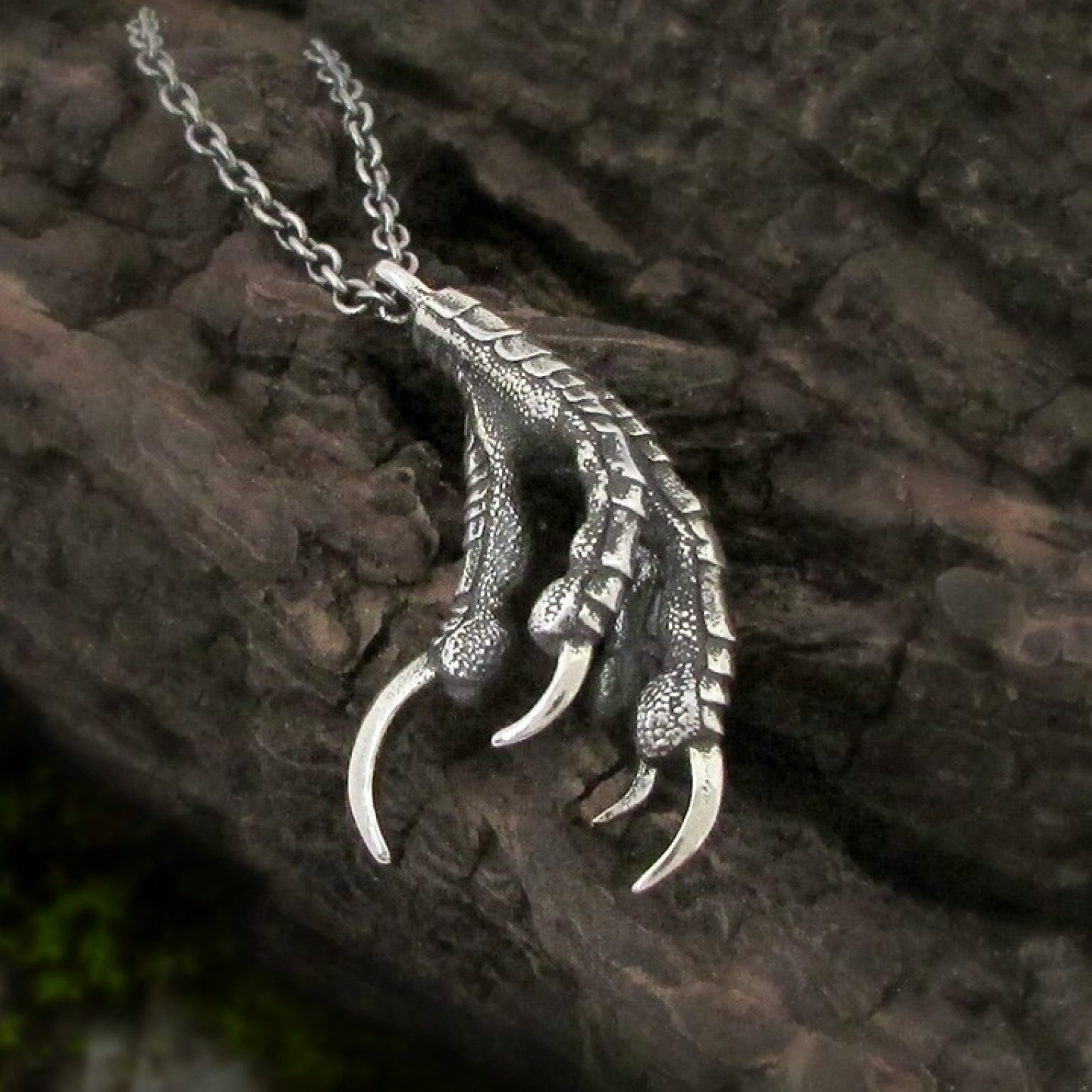 Raven or Dragon Talon Pendant | Talon jewelry for men and women