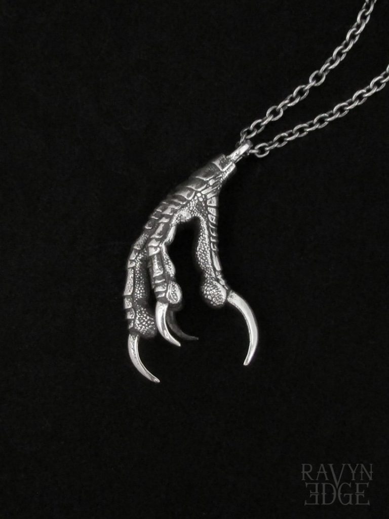 Small Raven Claw Talisman | Dragon Claw Necklace by RavynEdge