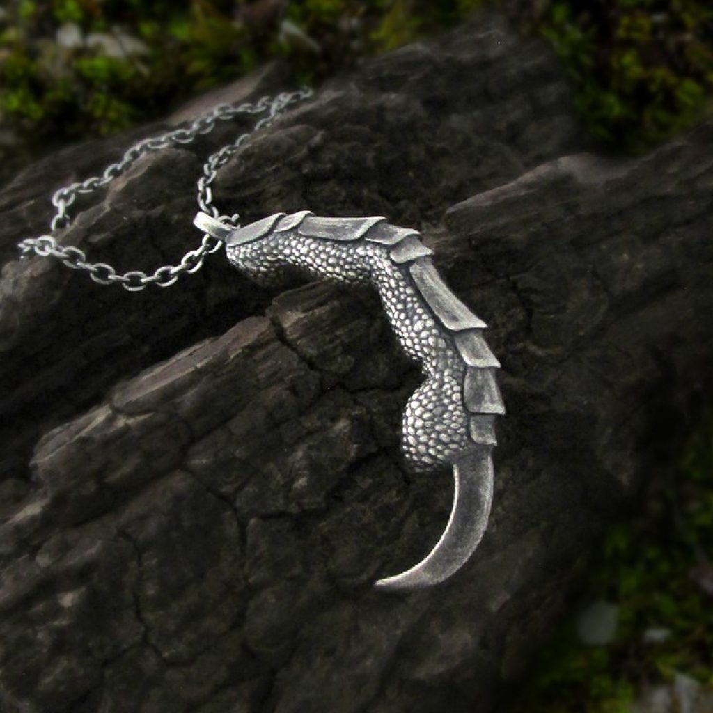 Small Raven Claw Talisman | Dragon Claw Necklace by RavynEdge