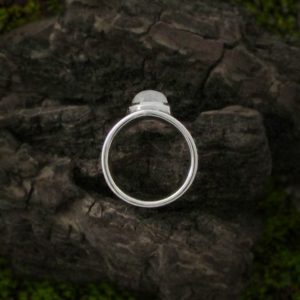 Draco Ring with Rainbow Moonstone | Dragon Scale Gothic Style Rings