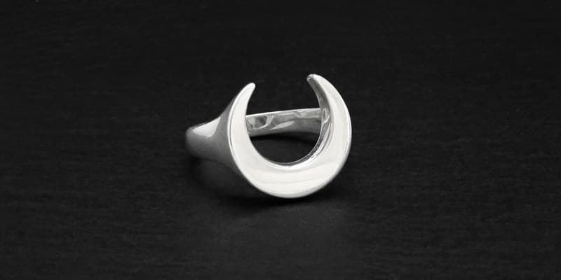 Crescent Moon Signet Ring | Gothic Sterling Silver Celestial Ring